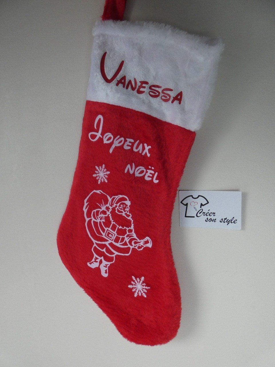 Botte velours "père noël" - Creersonstyle