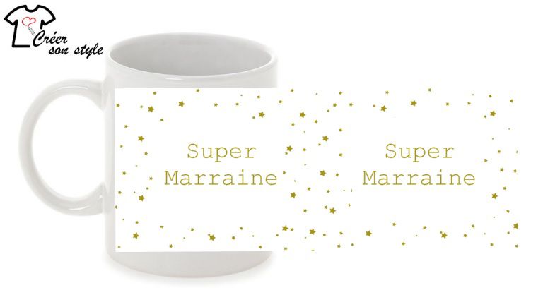 Mug "super marraine" - Creersonstyle